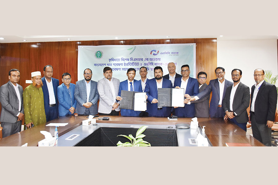 NCC Bank signs research agreement with Bangladesh Rice Research ...