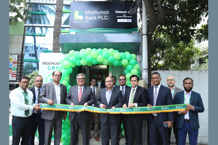 Modhumoti Bank inaugurates Cash Recycler Machine at Gulshan branch ...