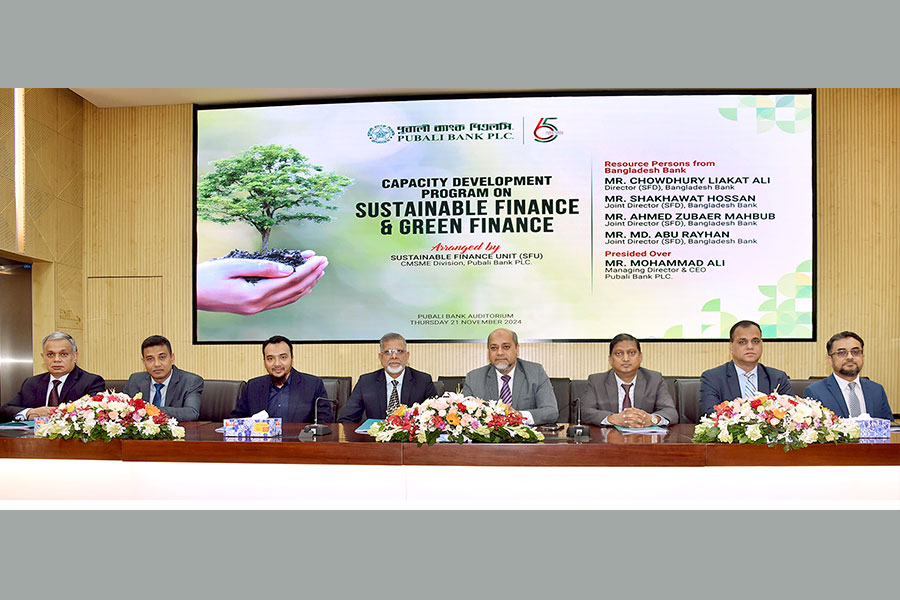 Pubali Bank holds capacity development program on `Sustainable Finance ...