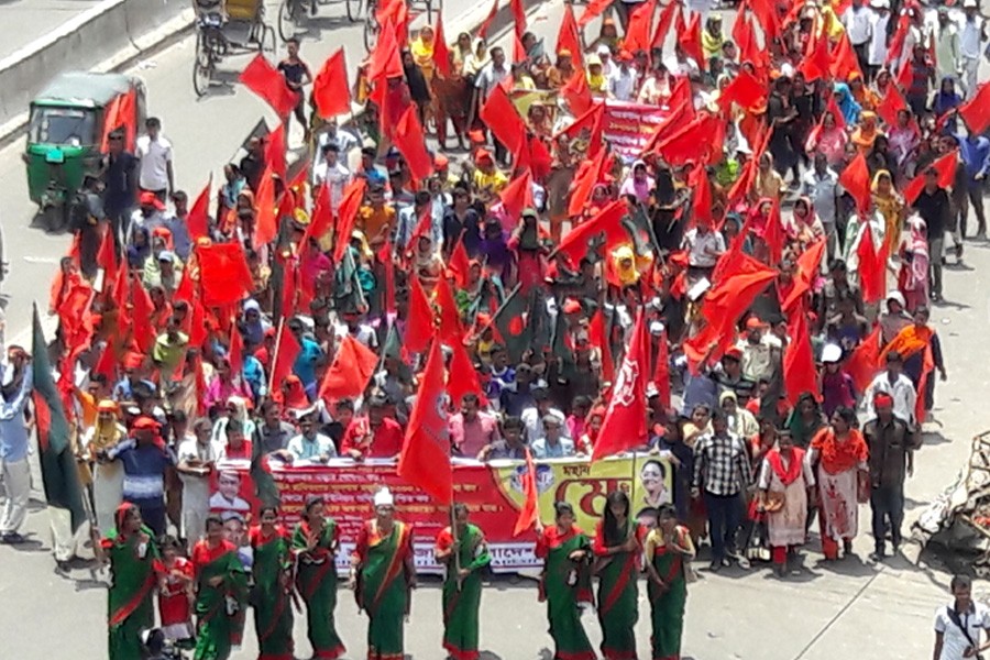 Pro-workers rights slogans fill air | The Financial Express