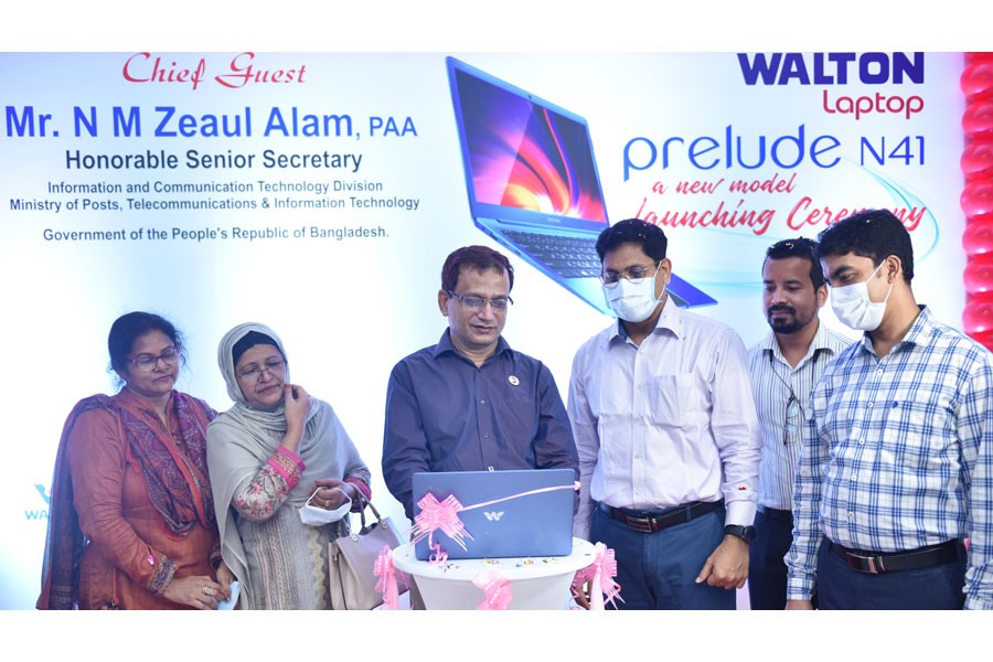 ICT Senior Secretary launches new model of Laptop at Walton factory ...