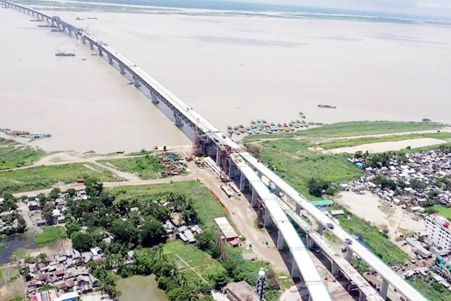 Padma Bridge railway slab placement completed | The Financial Express